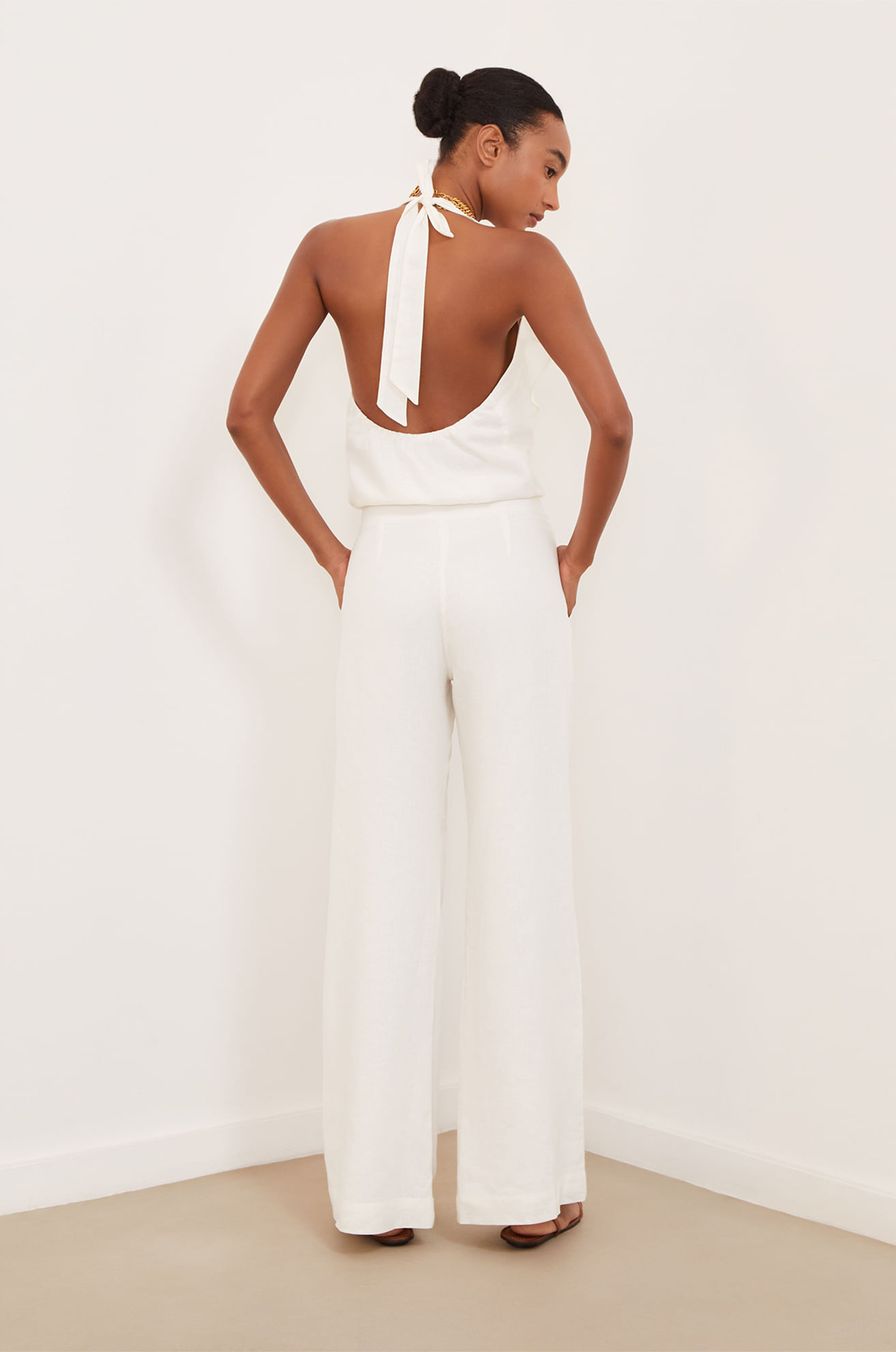 Blusa Gaia Off White e Calca Estela Off White - ViX Paula Hermanny Brasil