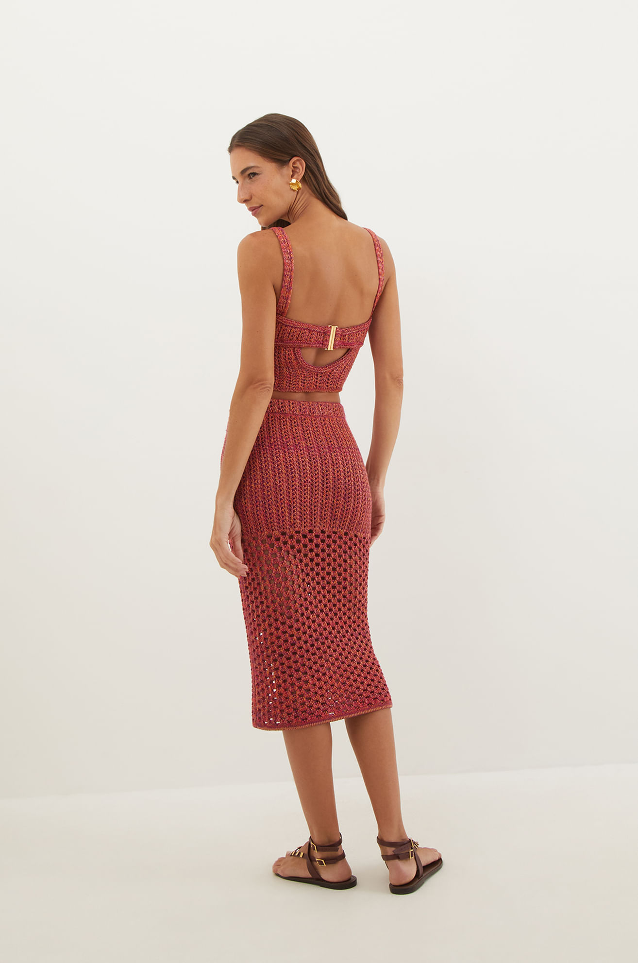 Top Aria Tricot Berry Burst e Saia Midi Aria Tricot Berry Burst - ViX ...
