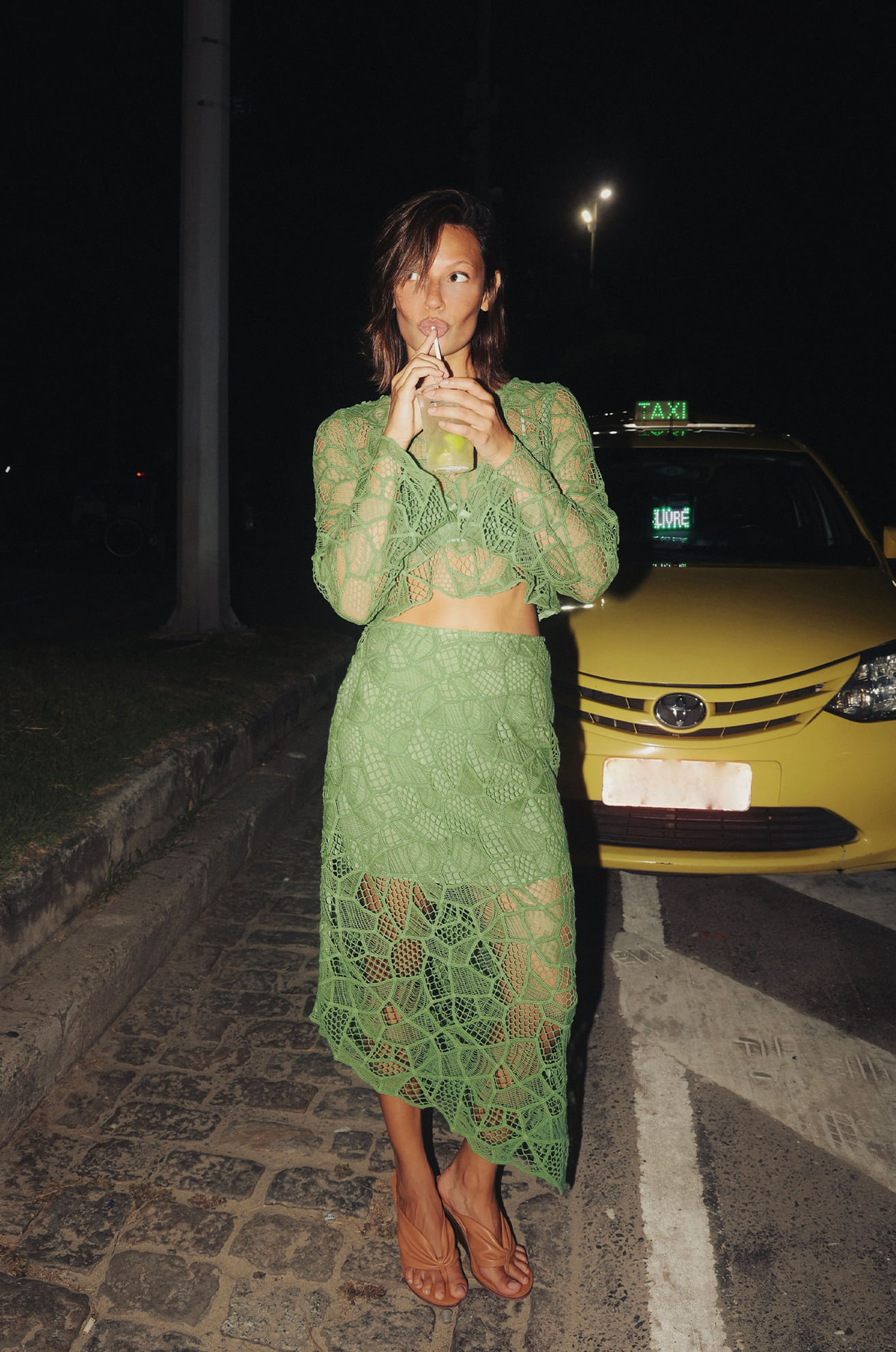 Blusa Manga Longa Hollie Aloe e Saia Midi Hollie Aloe - ViX Paula Hermanny Brasil