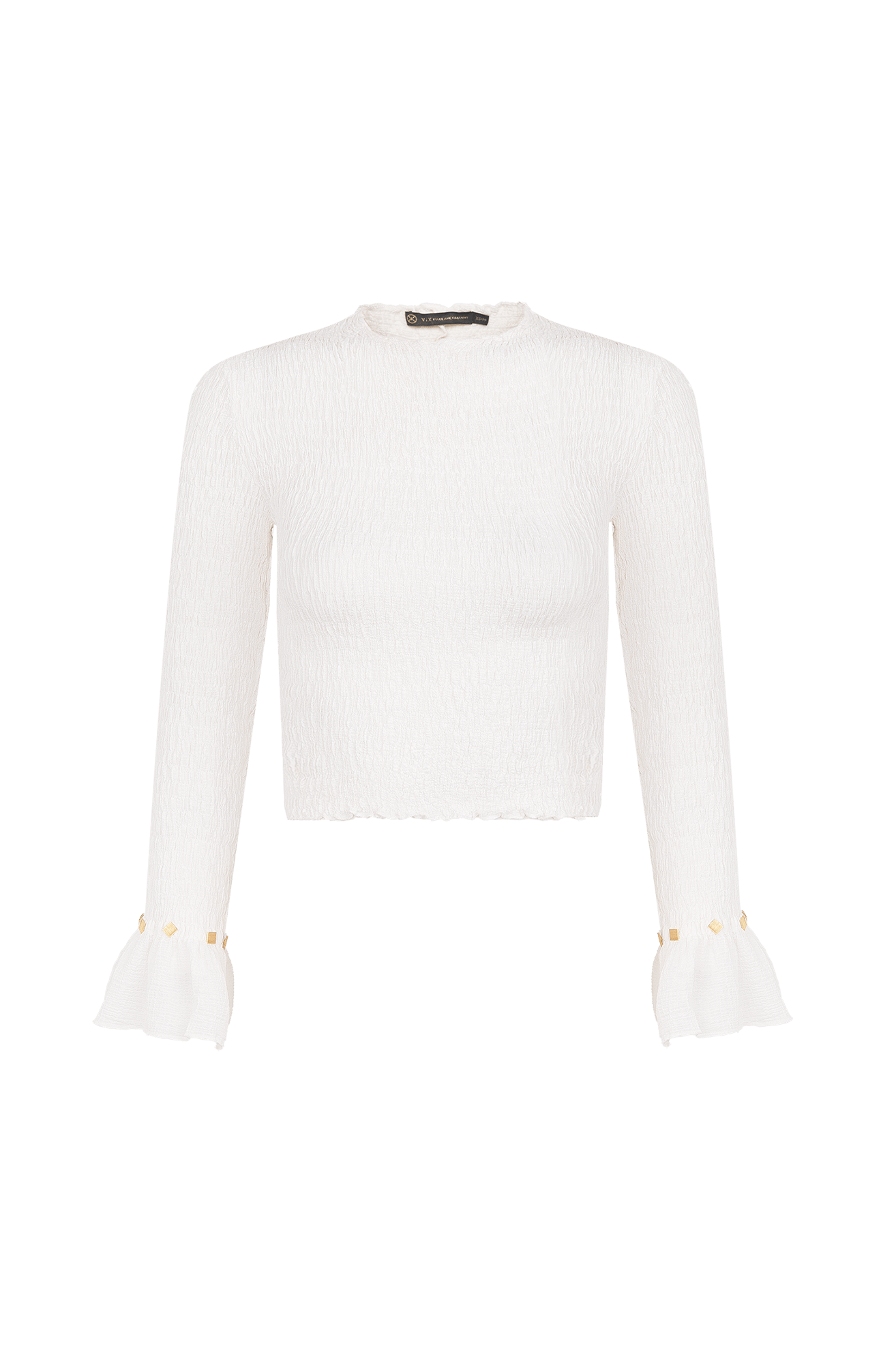 Blusa Manga Longa Belle Detalhe Off White - ViX Paula Hermanny Brasil