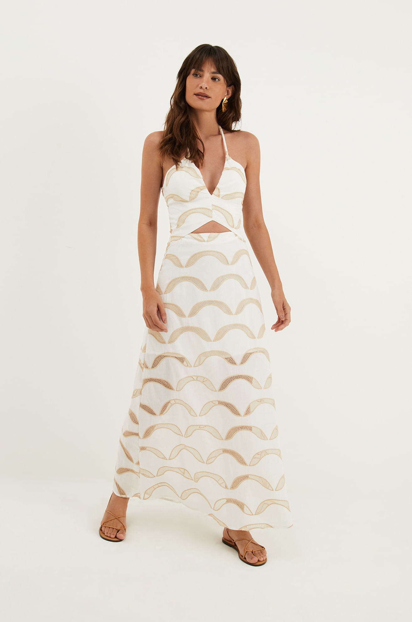 Vestido Longo Aila Off White - ViX Paula Hermanny Brasil