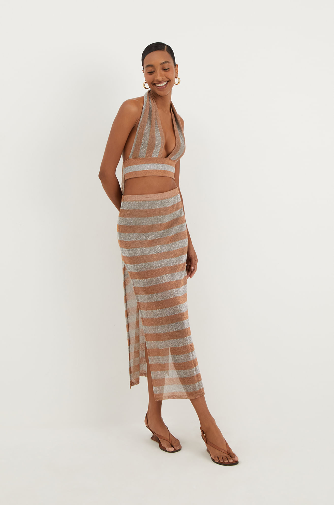 Frente-Unica Luna Éclair e Saia Longa Luna Tricot Éclair - ViX Paula Hermanny Brasil