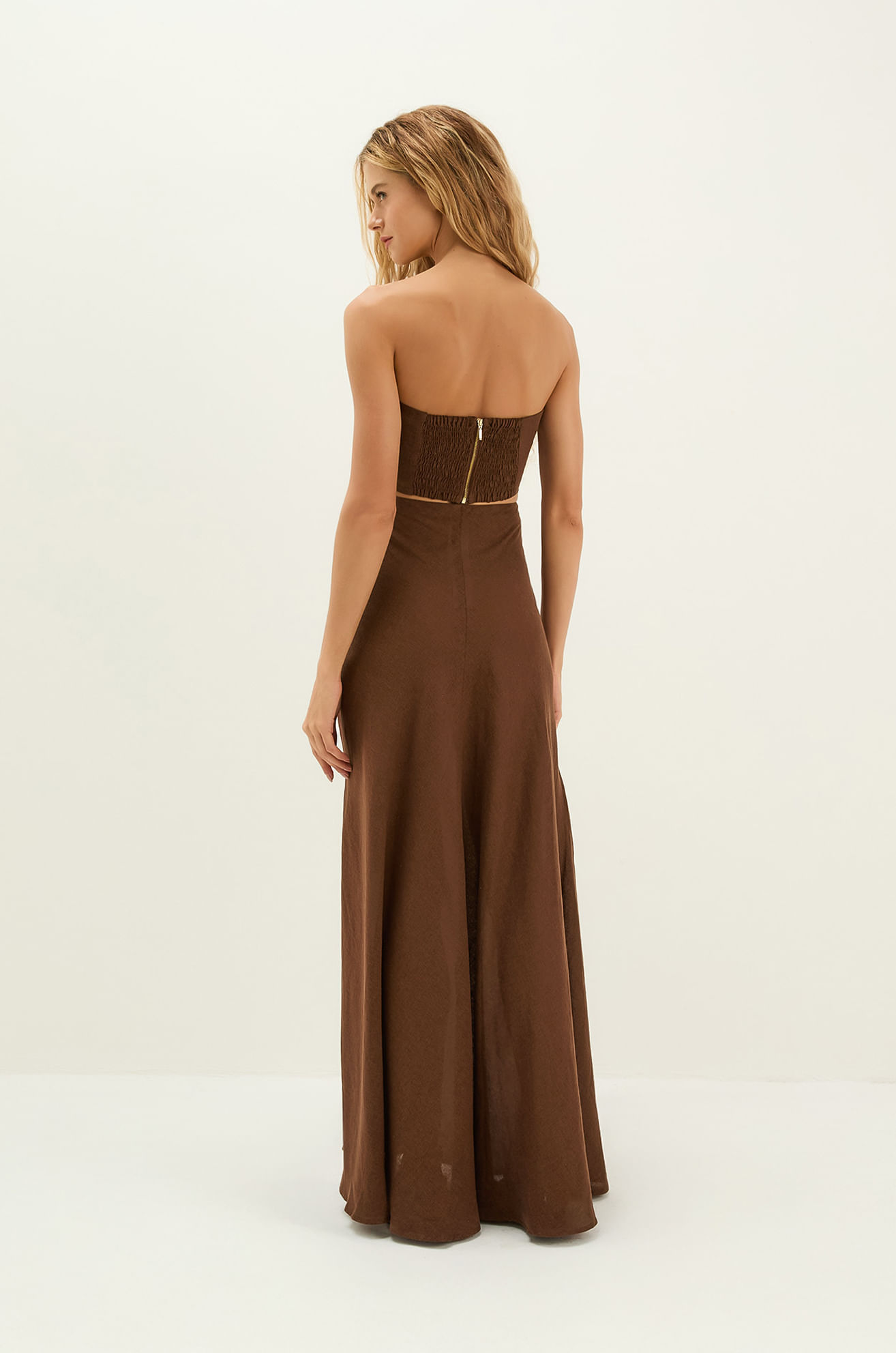 Top Sirène Brown e Saia Longa Sirène Brown - ViX Paula Hermanny Brasil